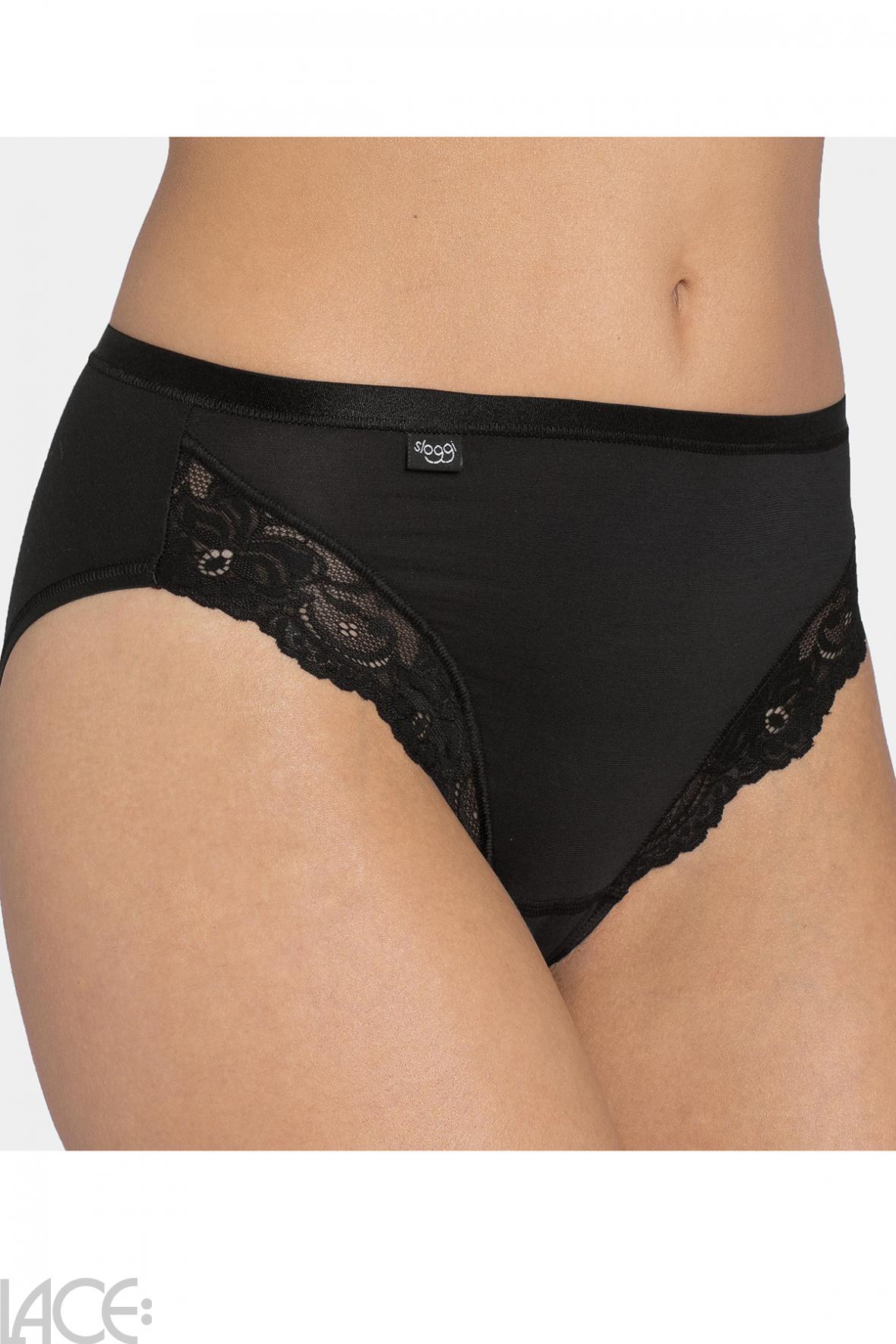 Sloggi Sloggi Romance Rio Slip - Baumwolle-Microfaser BLACK - Lace.de